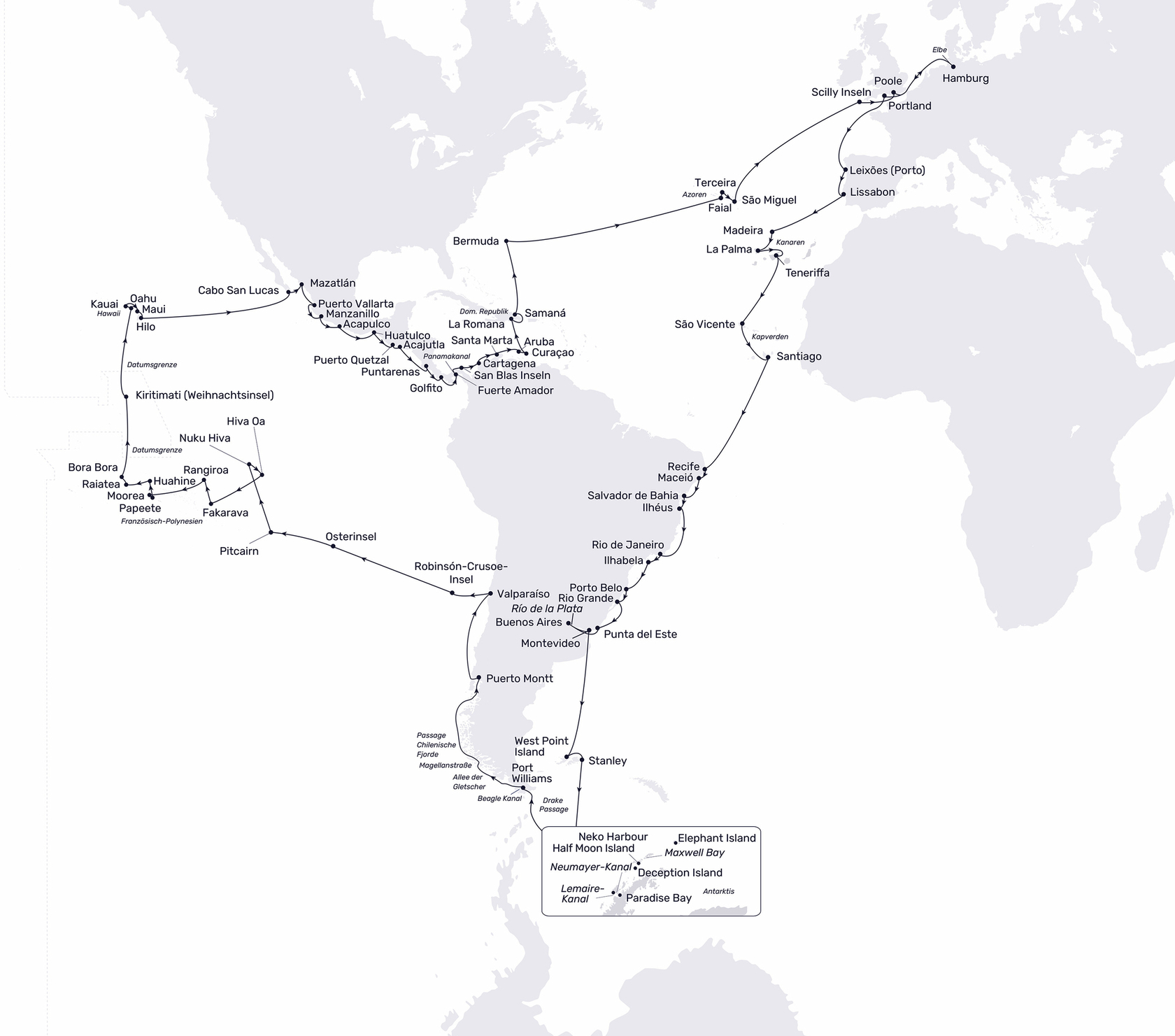 147 Tage mit MS Hamburg - Weltreise - Die Reise Ihres Lebens! Entdecken ...